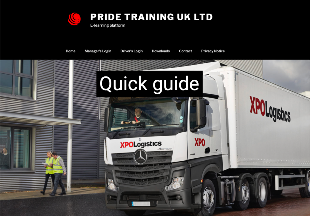 Quick Guide - Pride Training